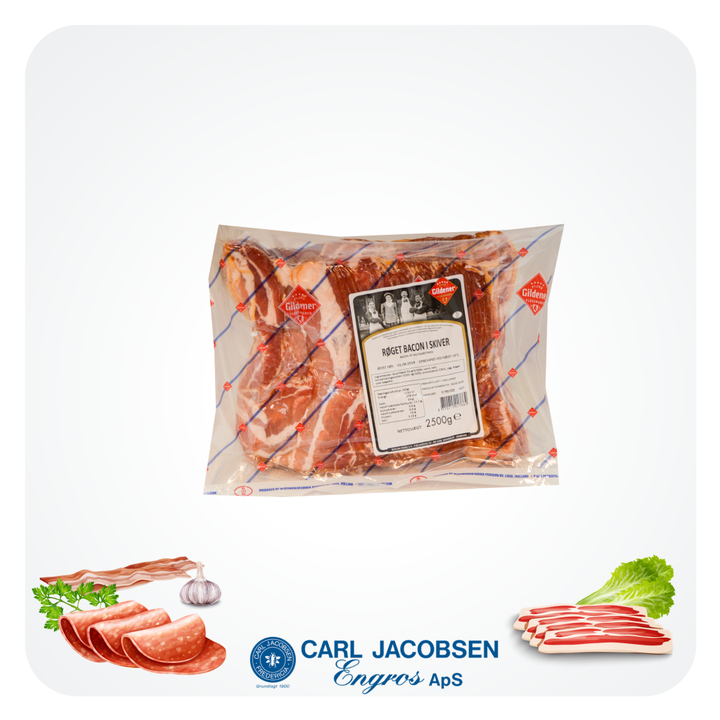 Bacon i skiver 2,5 kg Gildener - Carl Jacobsen Engros ApS
